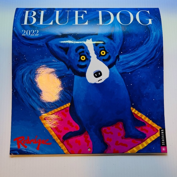 Office | Blue Dog 222 Wall Calendar George Rodrigue Lafayette New ...